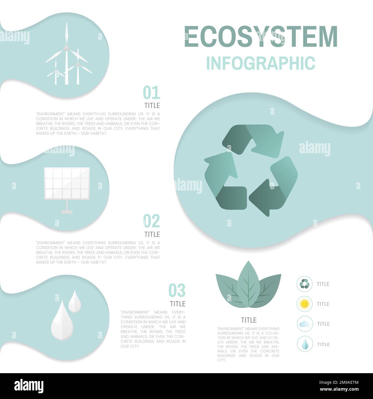 Ecosystem infographic environmental conservation vector Stock Vector ...