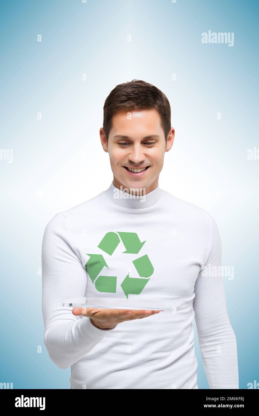 High-tech researchers and hologram Stock Photo - Alamy