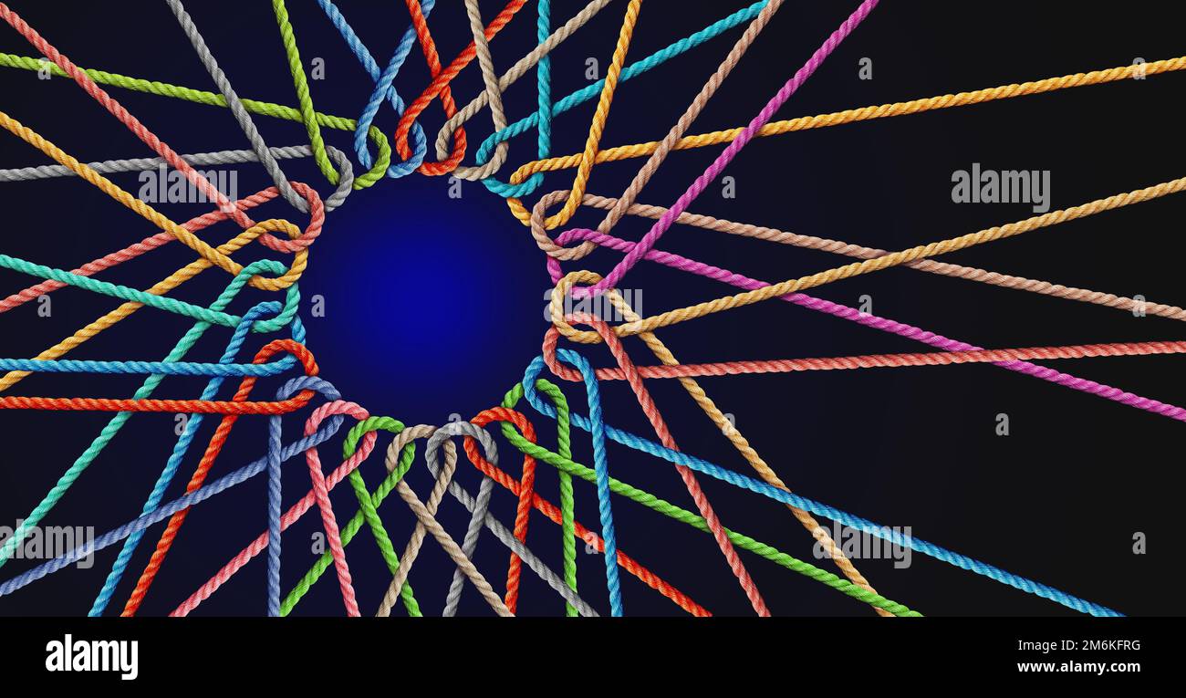 United Business and team Unity or corporate connection partnership as ...