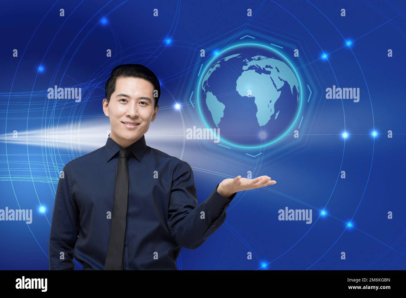 Science and technology business man Stock Photo - Alamy