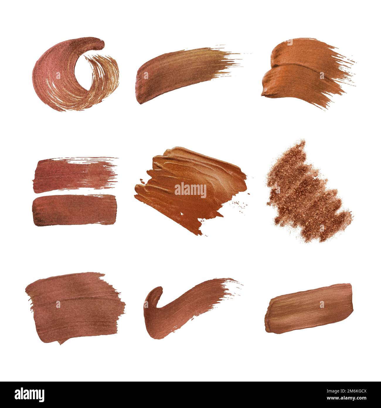 Set of copper brush strokes vector Stock Vector Image & Art - Alamy