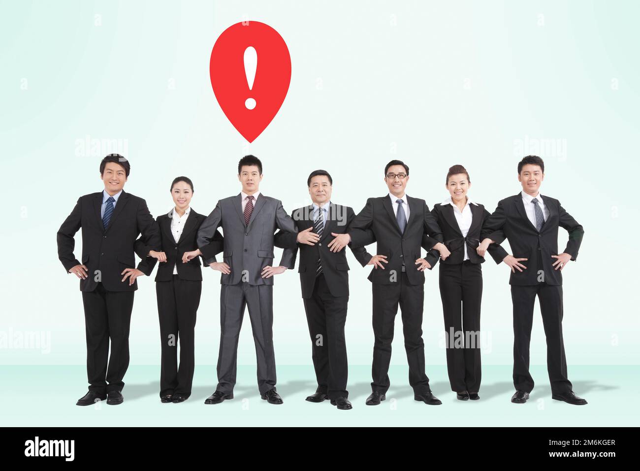 Business team arm in arm Stock Photo - Alamy