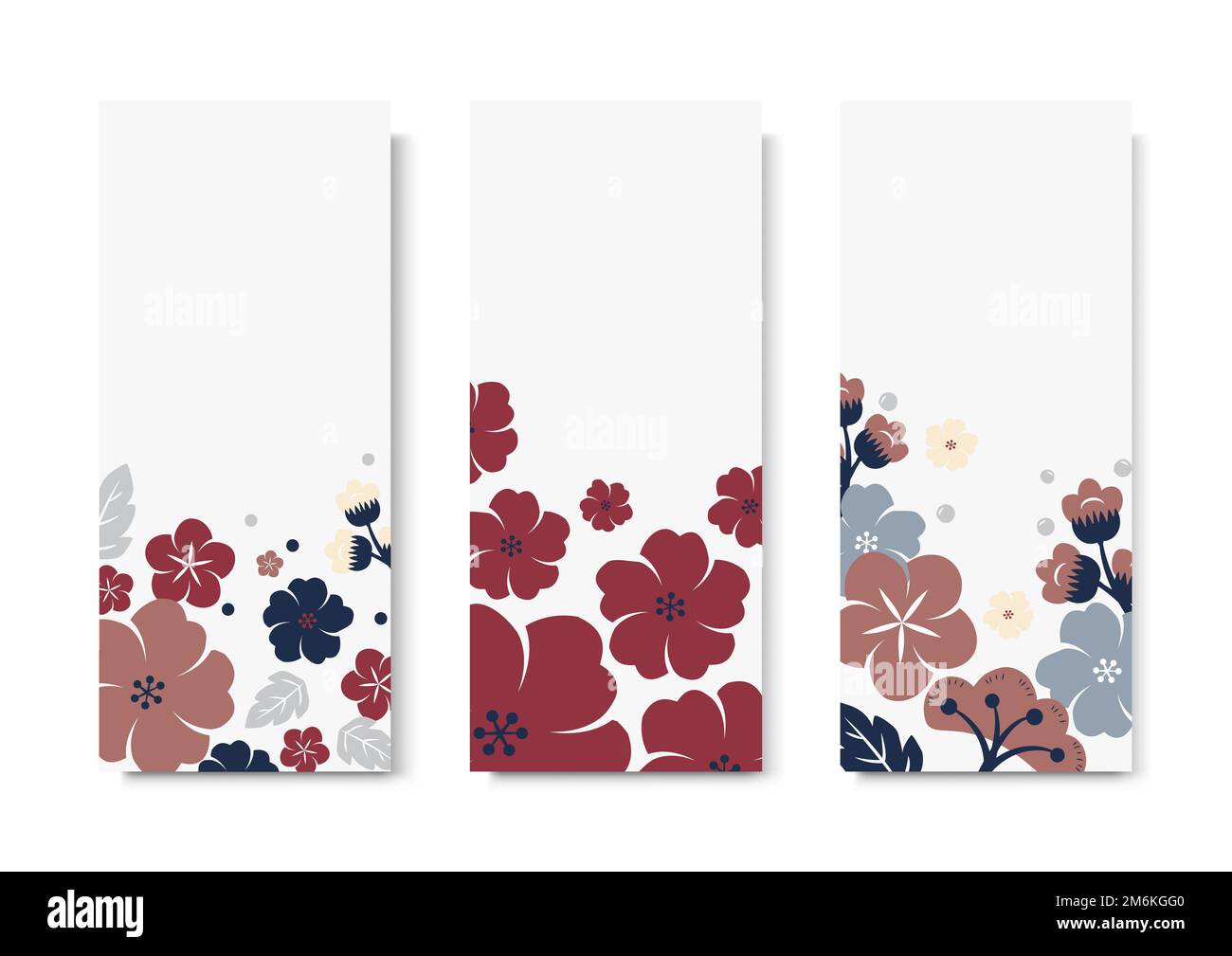 Flowers border rectangle card template vector Stock Vector Image & Art ...