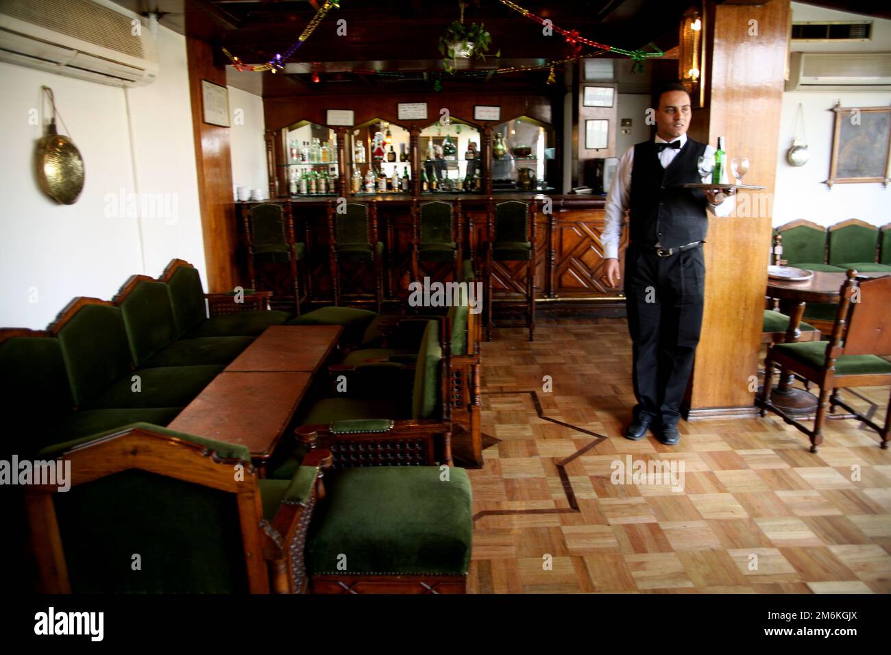 Odeon Palace Hotel bar: Cairo Egypt Stock Photo - Alamy