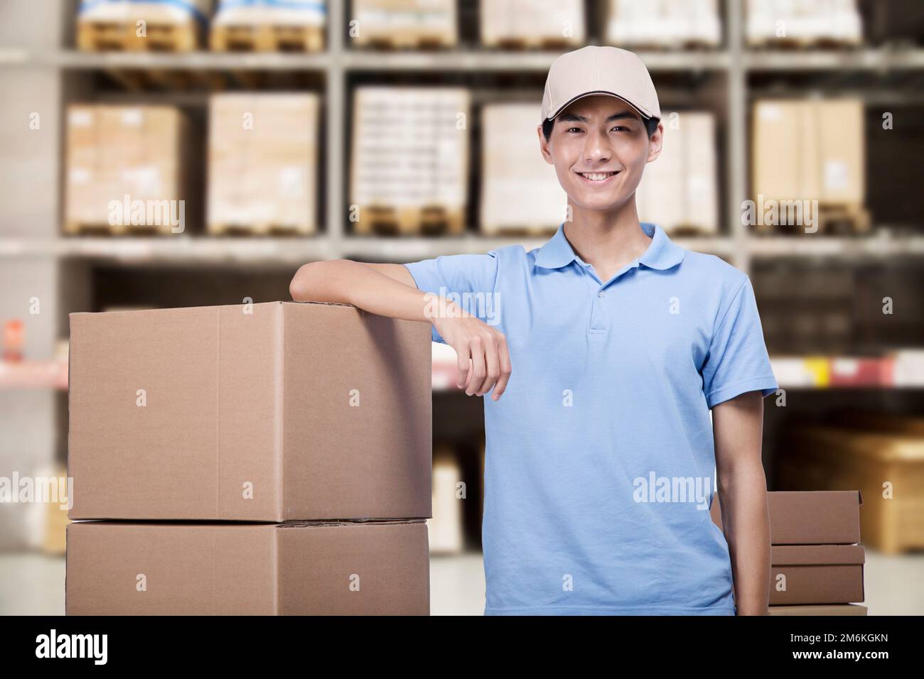 Freight logistics warehouse staff Stock Photo - Alamy