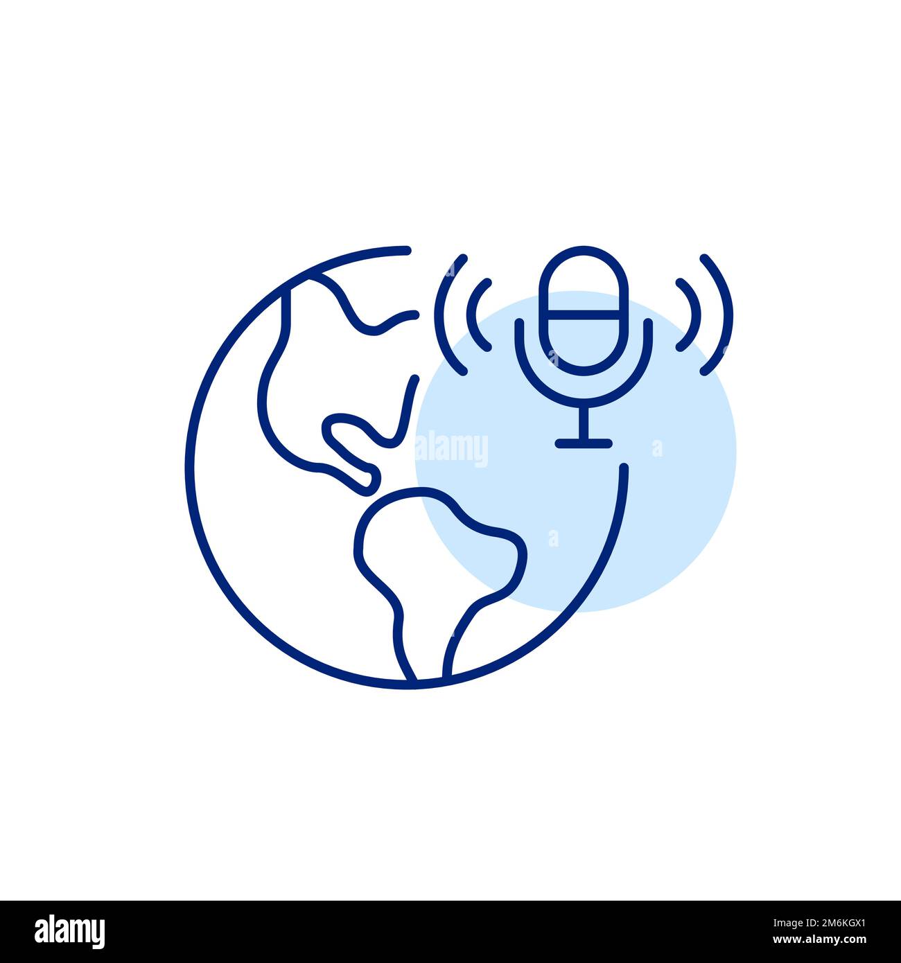 Podcast or radio with global coverage. Pixel perfect, editable stroke ...