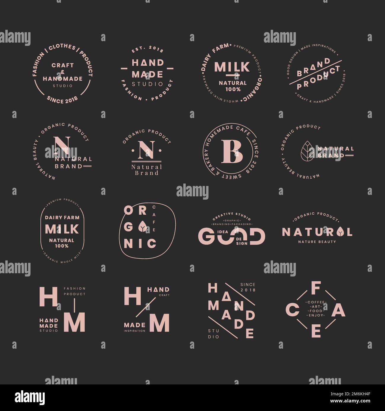 Brand logo badges vector set Stock Vector Image & Art - Alamy