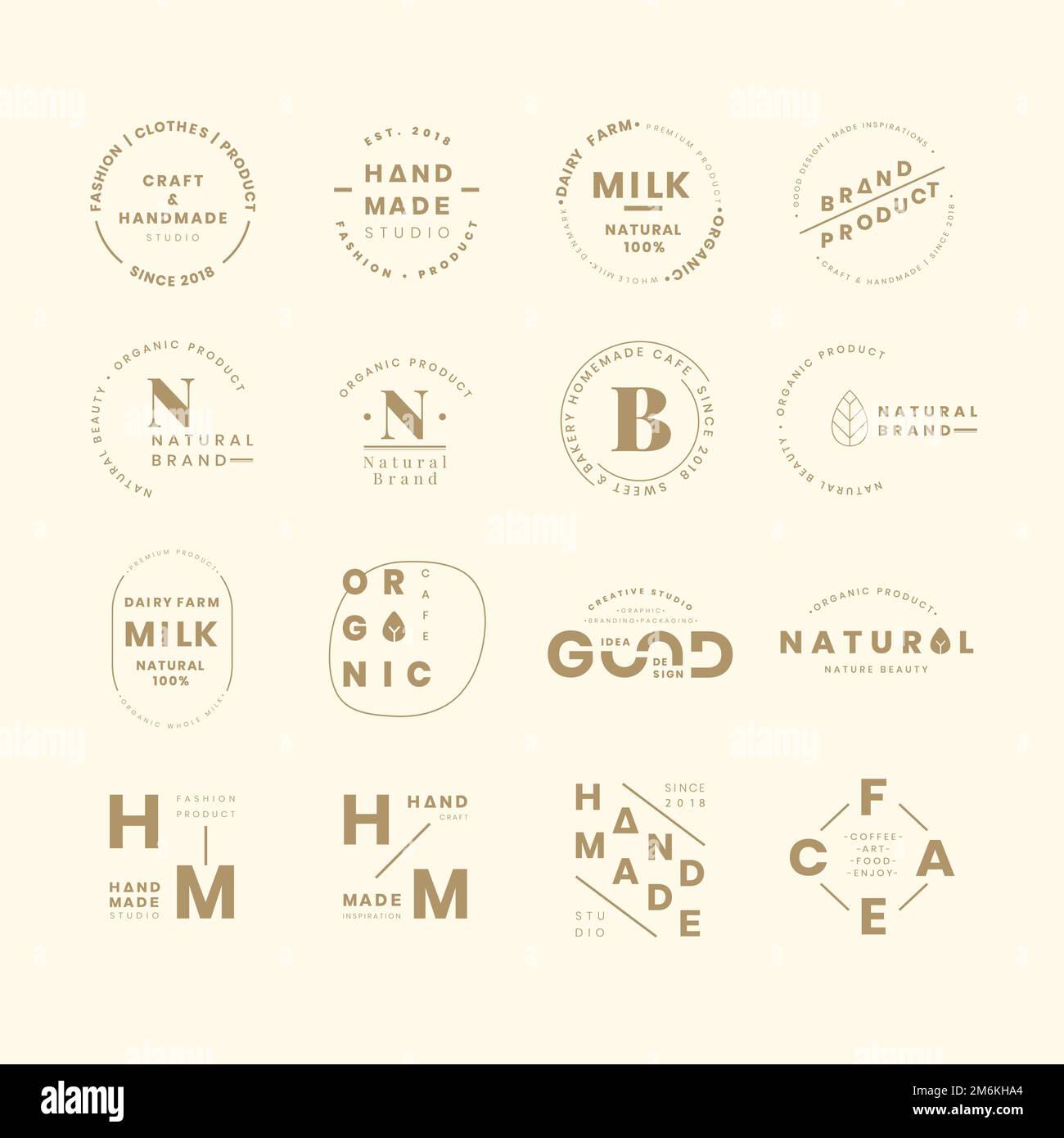 Brand logo badges vector set Stock Vector Image & Art - Alamy