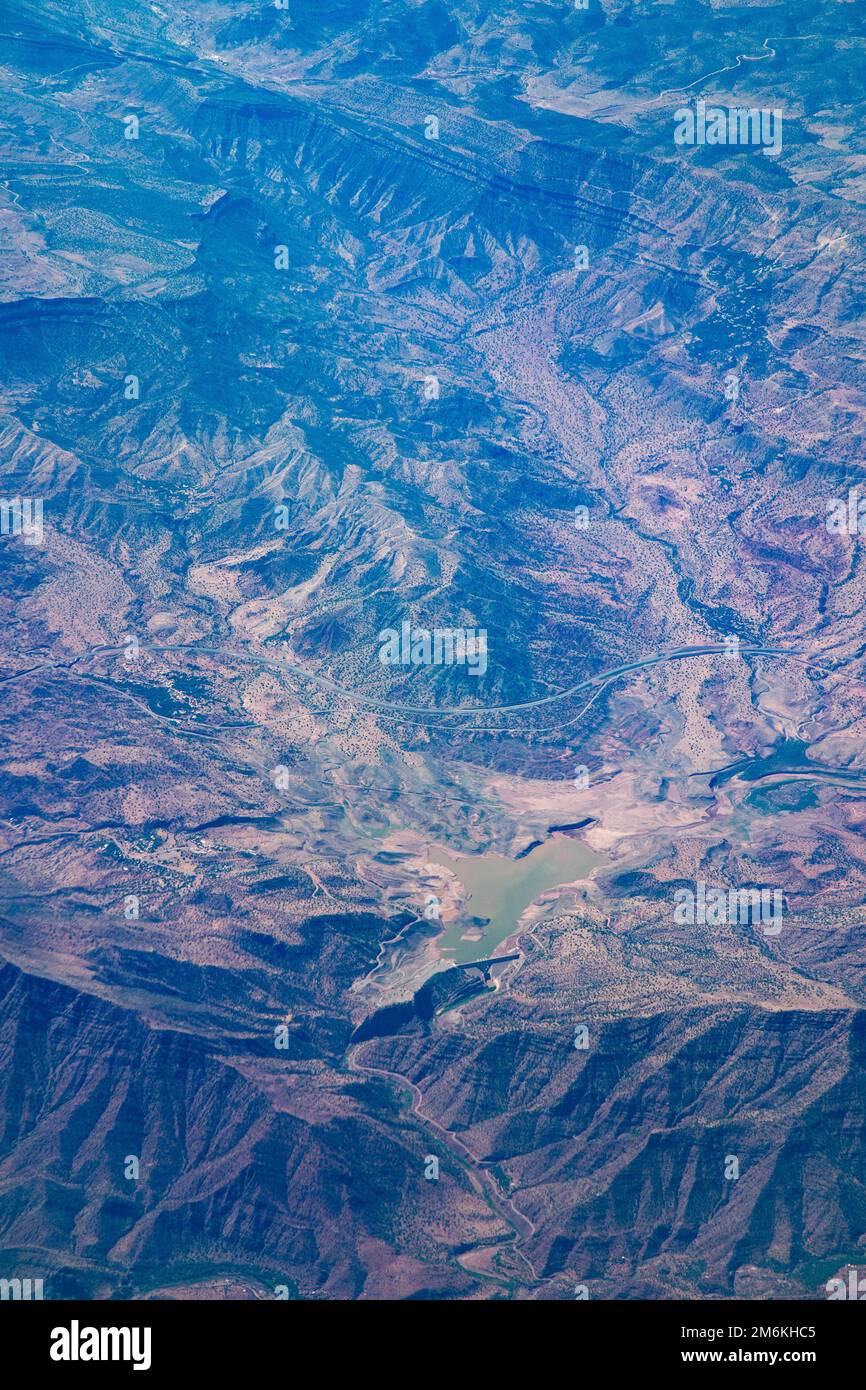 Aerial view mountain road clear hi-res stock photography and images - Alamy