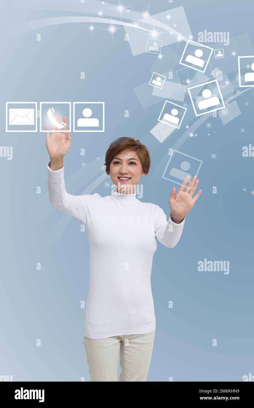 Young woman life science and technology Stock Photo - Alamy