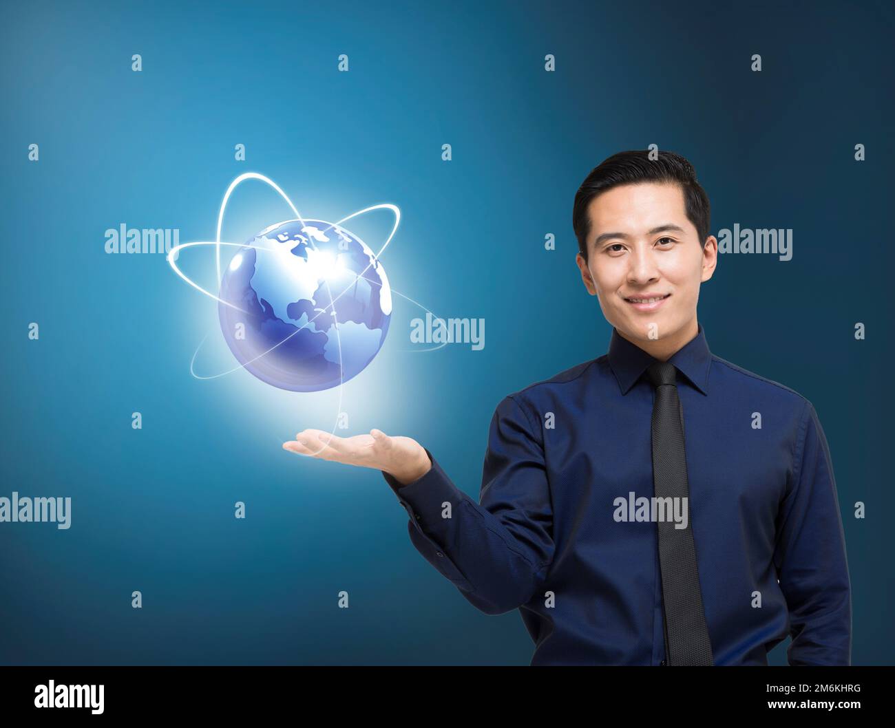 Science and technology business man Stock Photo - Alamy