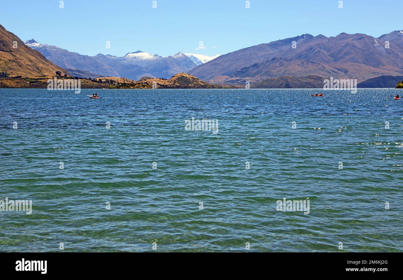 Recreation on Wanaka Lake - New Zealand Stock Photo - Alamy