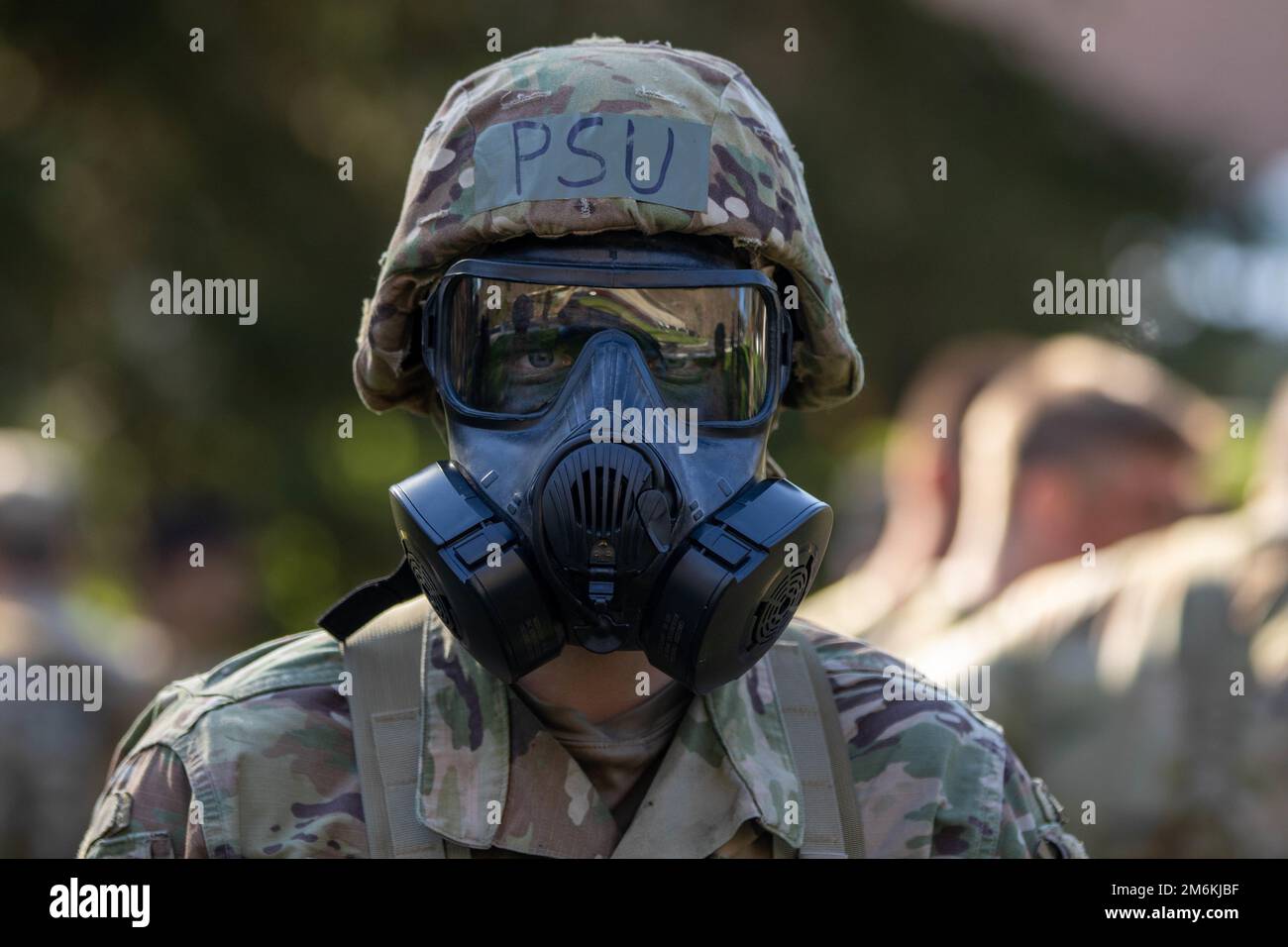 Cadet Garrett Young, Penn State University, is geared up and ready to ...