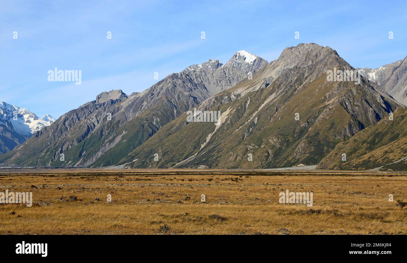 Burnett Mountains - Mt Cook National Park, New Zealand Stock Photo - Alamy