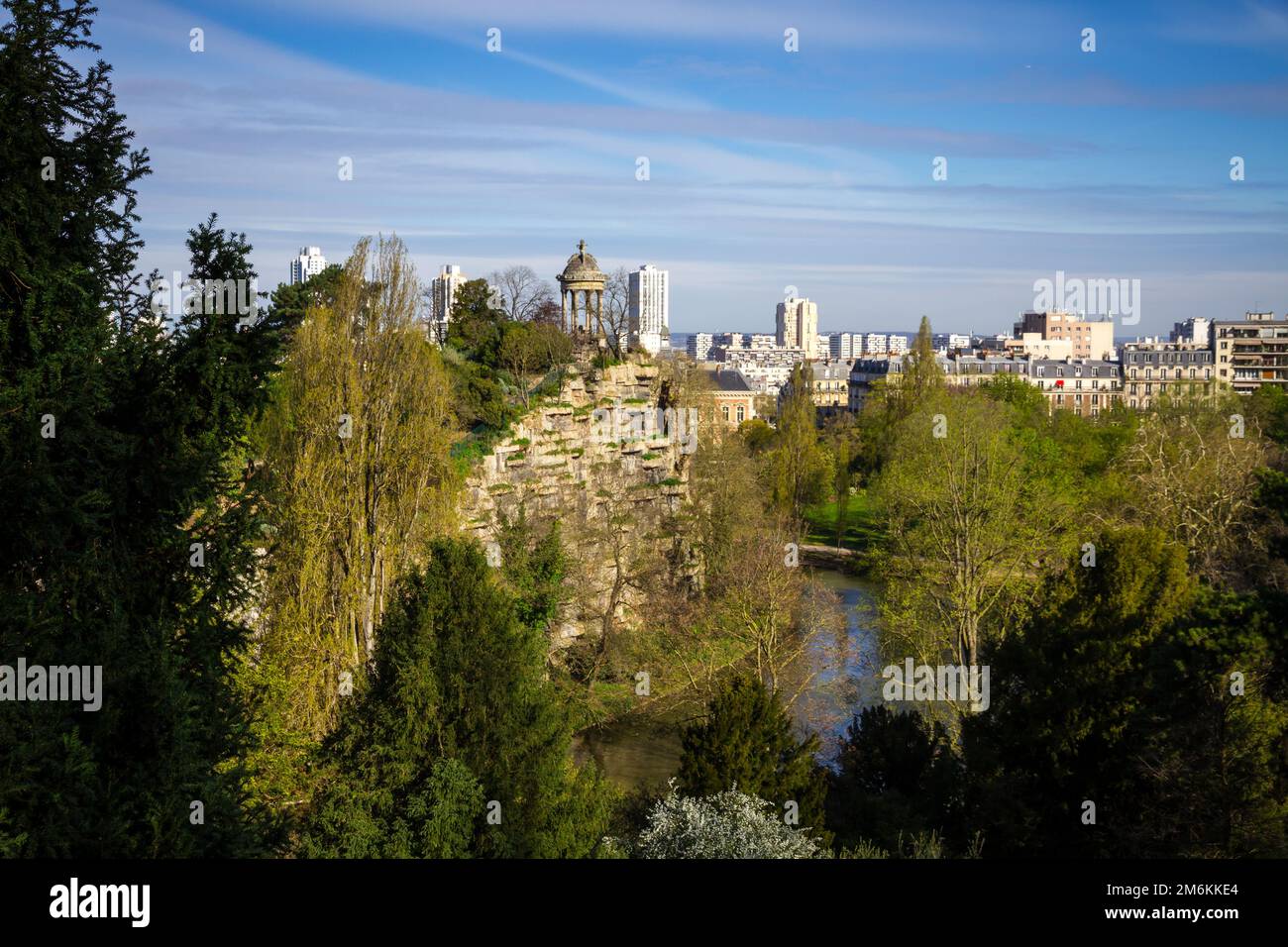 Buttes Chaumont park in Paris Stock Photo - Alamy