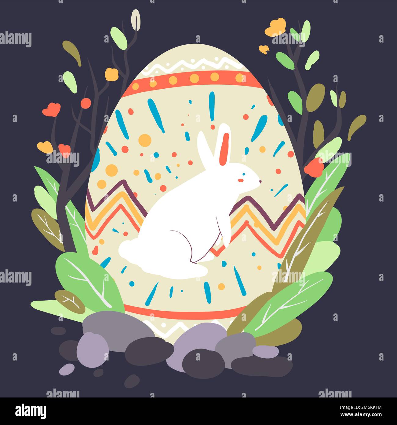 Easter festival painted egg vector Stock Vector Image & Art - Alamy