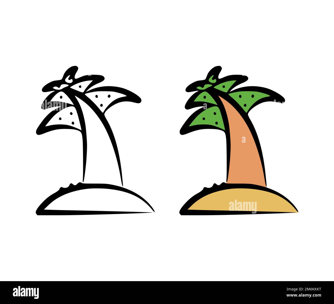 Palm tree filled Cut Out Stock Images & Pictures - Alamy