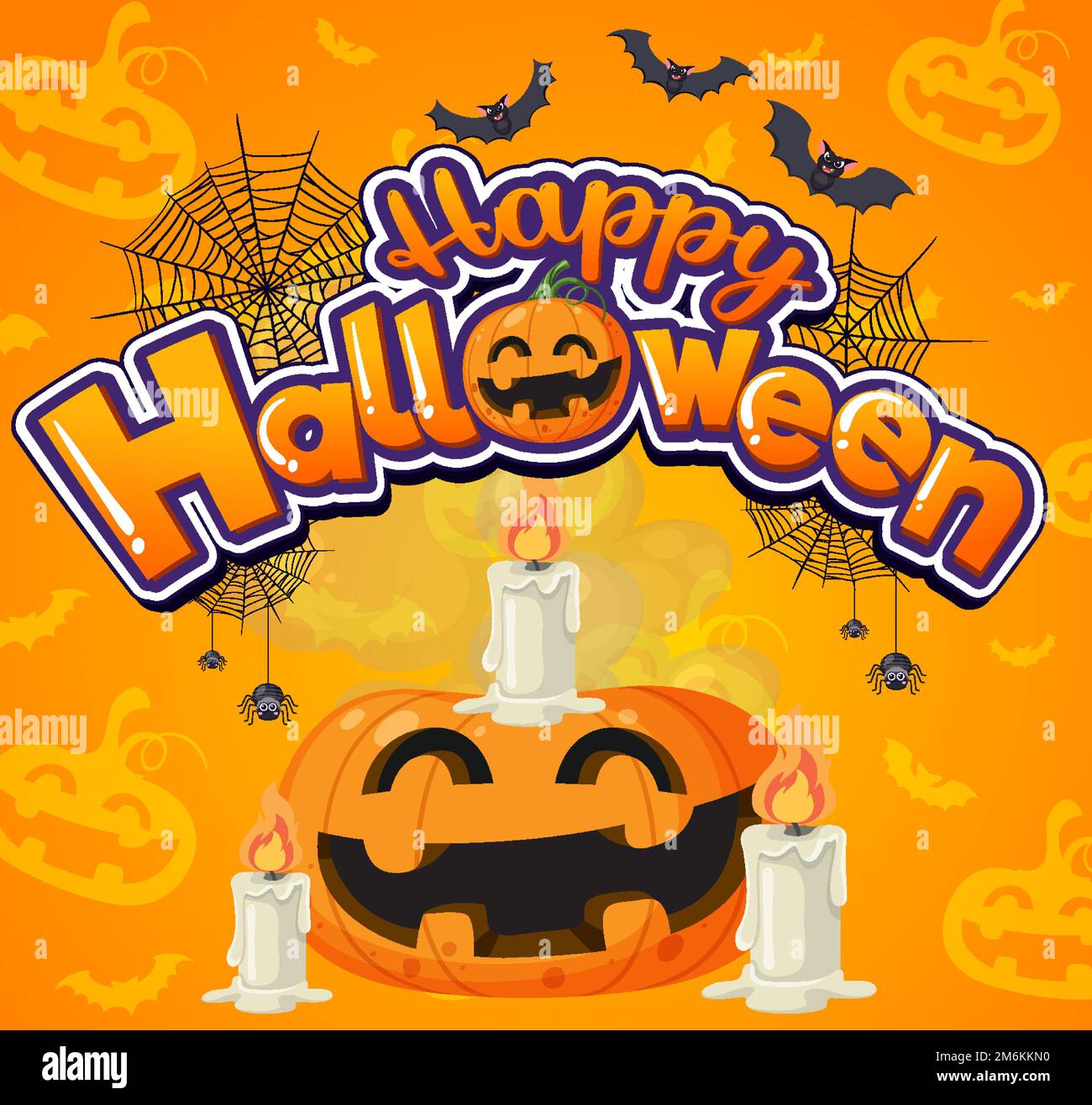 Happy Halloween Poster Template illustration Stock Vector Image & Art ...