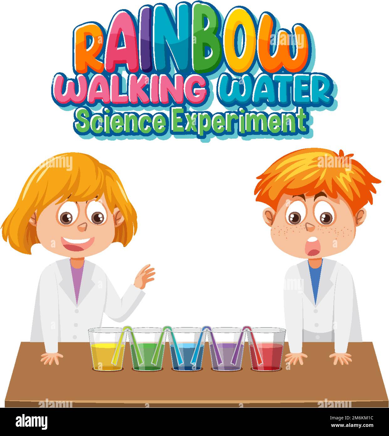 Walking water experiment Stock Vector Images - Alamy