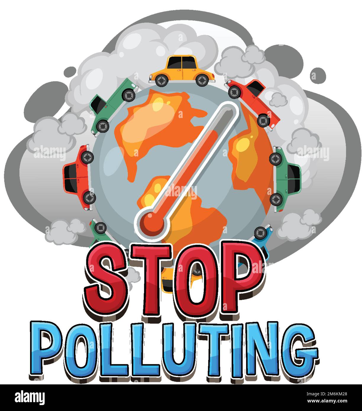 Stop pollution banner vector concept illustration Stock Vector Image ...