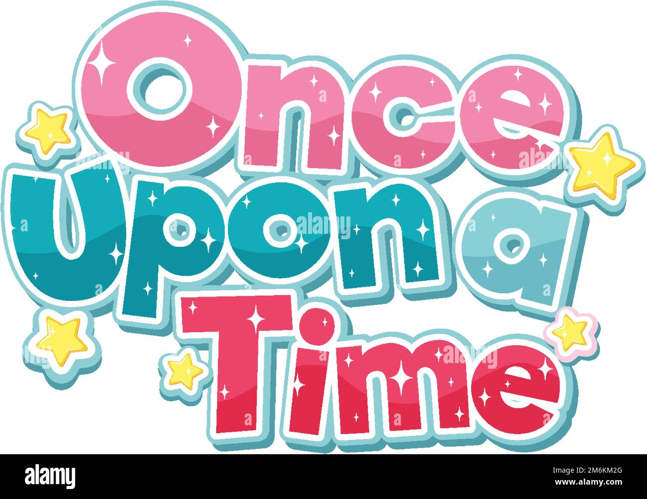 Once upon a time text for banner design illustration Stock Vector Image ...