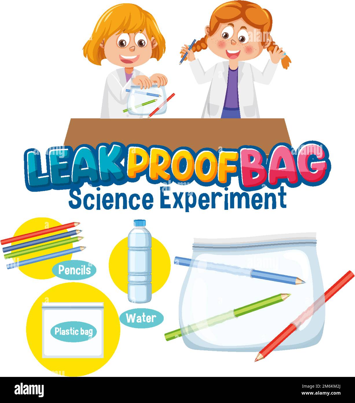 Leak Proof Bag Science Experiment illustration Stock Vector Image & Art ...