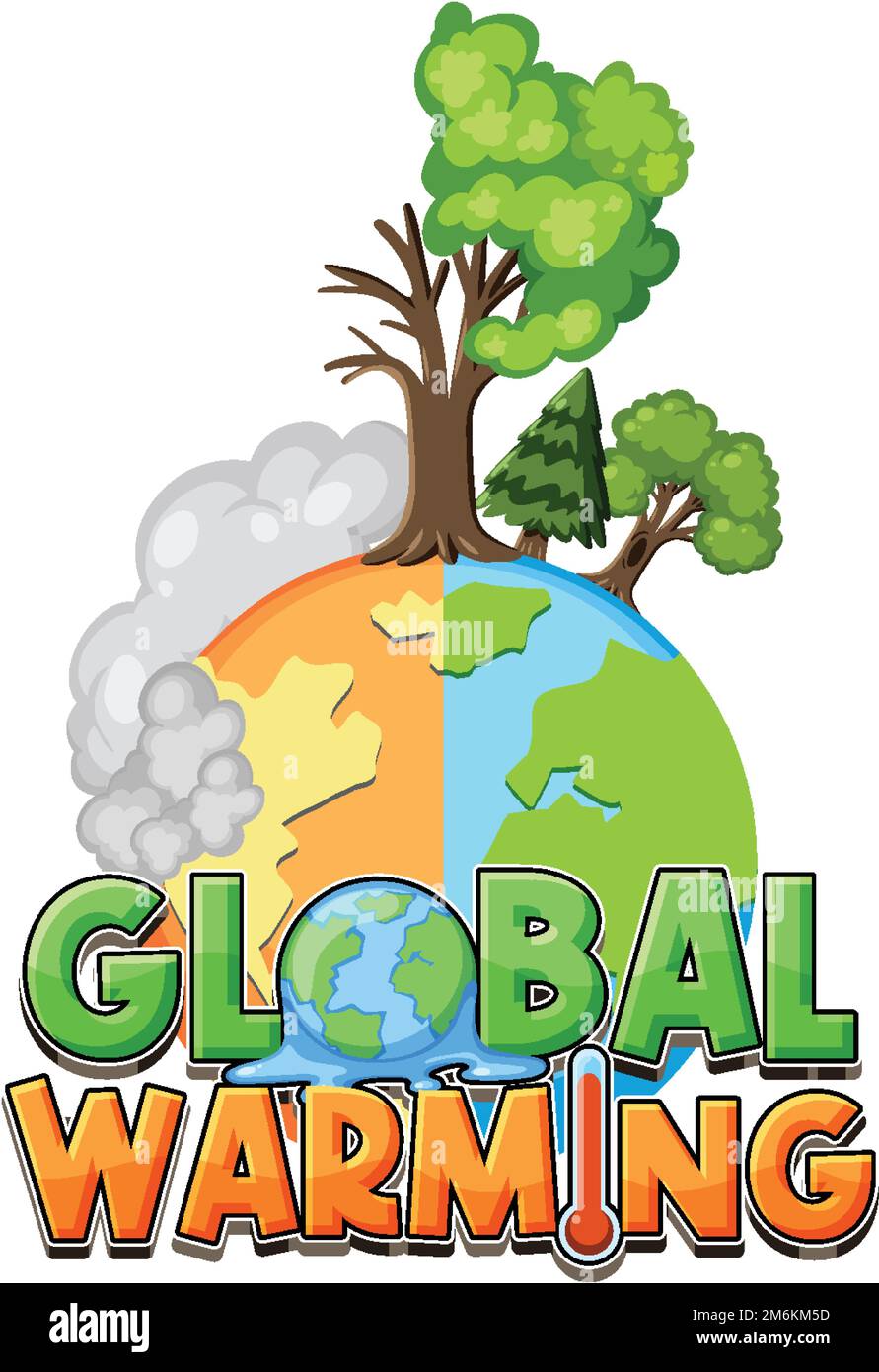 Global warming text banner design illustration Stock Vector Image & Art ...