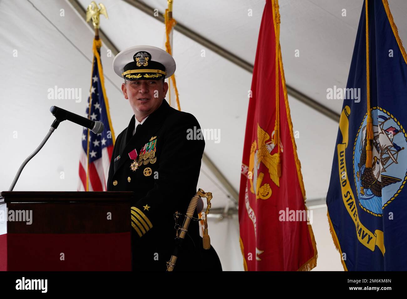 Outgoing Naval Surface Warfare Center Dahlgren Division Commanding Officer Capt. Stephen “Casey ...
