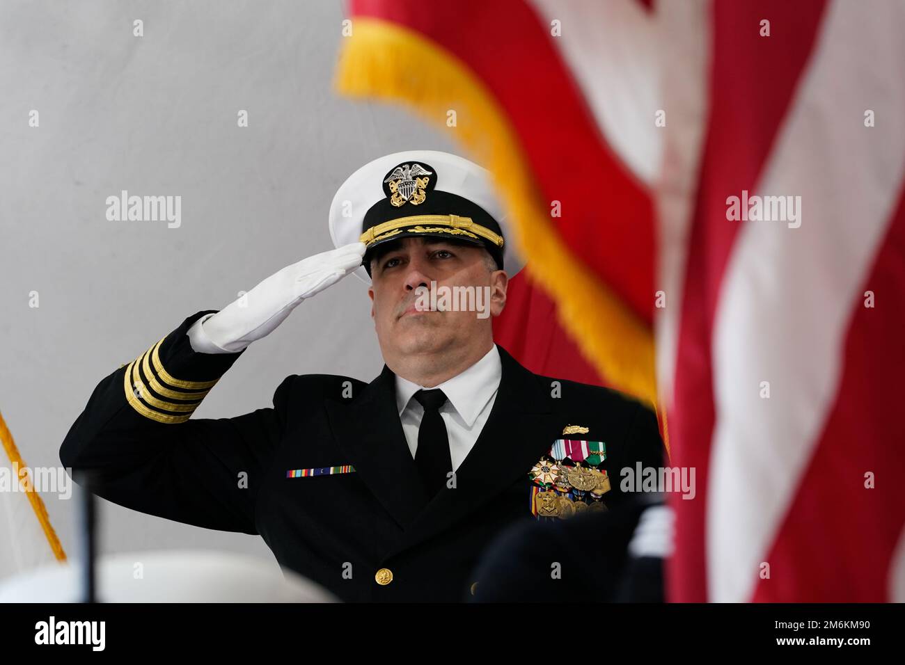 Capt. Philip Mlynarksi, incoming commanding officer of the Naval ...