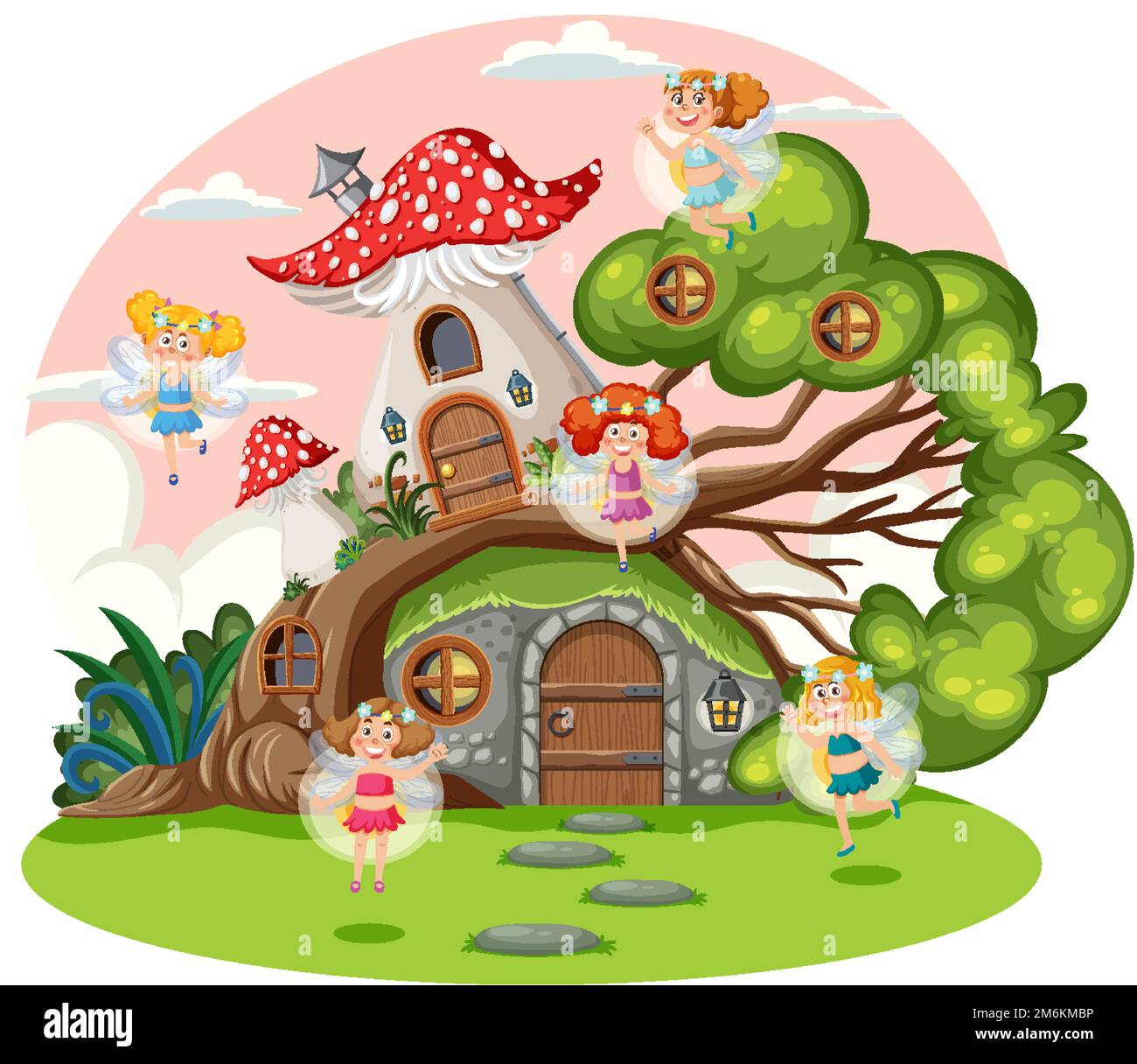 Fairytale house in cartoon style illustration Stock Vector Image & Art ...
