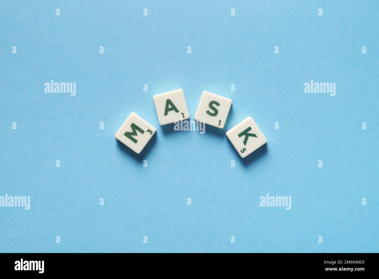Mask formed of scrabble tiles Stock Photo - Alamy