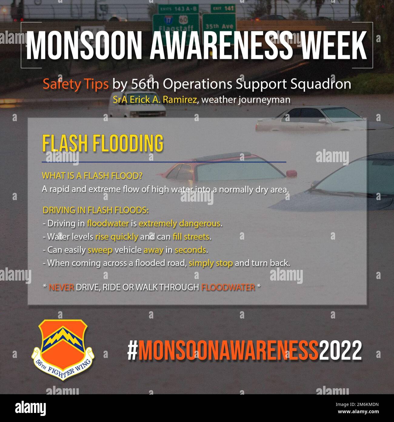 Graphic highlighting Luke AFB 2022 Monsoon Awareness Week. (4 of 4) (U ...