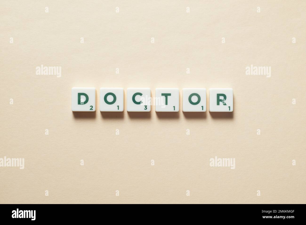 Doctor formed of scrabble tiles Stock Photo - Alamy