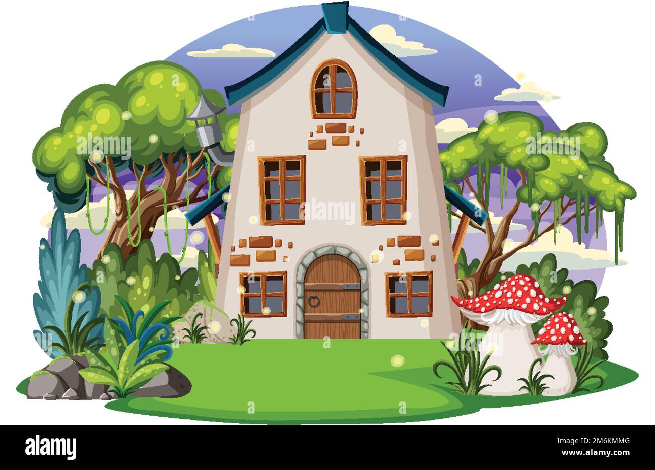 Fairytale house in cartoon style illustration Stock Vector Image & Art ...