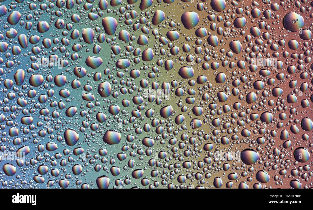Dew drops on glass, abstract natural background or texture close-up ...