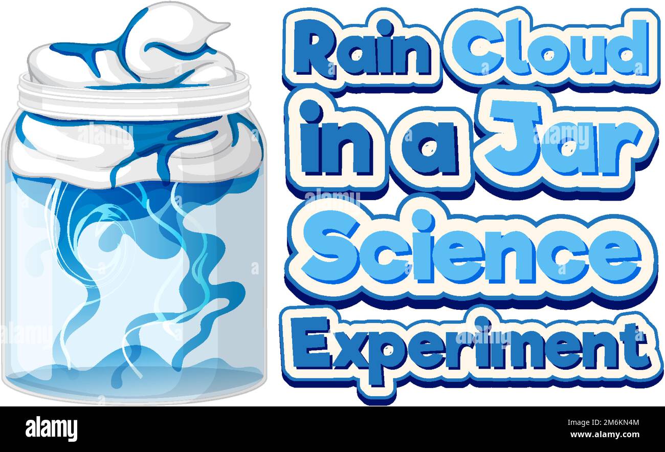 Rain cloud in a jar science experiment illustration Stock Vector Image ...