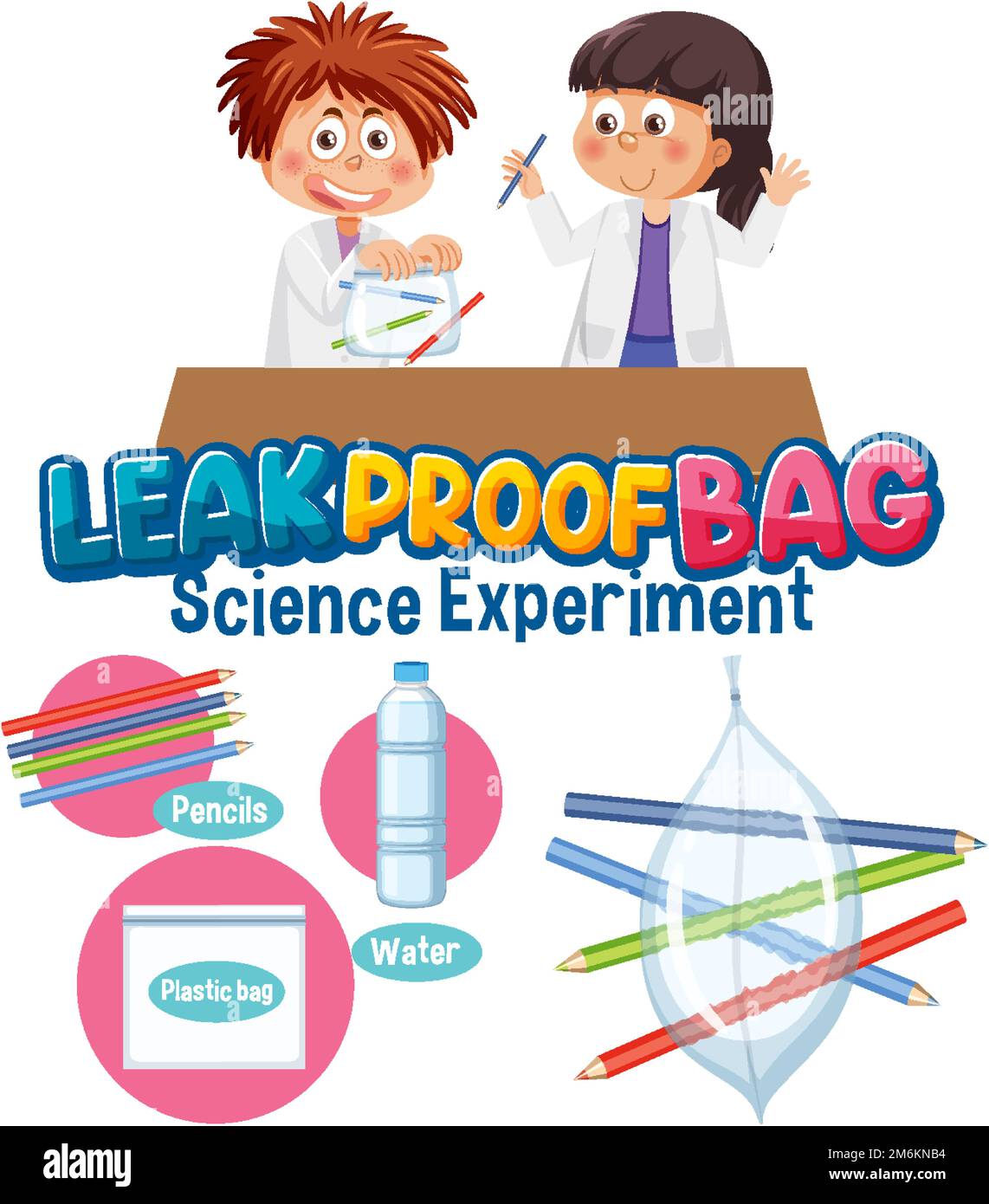 Leak Proof Bag Science Experiment illustration Stock Vector Image & Art ...