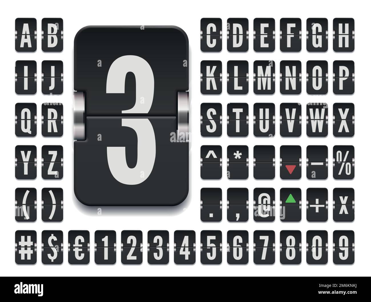 Airport flip board mechanical abc for stock exchange rates with numbers ...