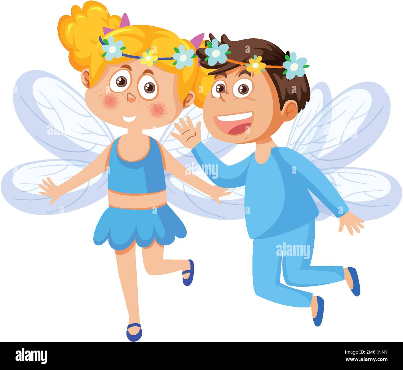 Couple fairy kids cartoon character illustration Stock Vector Image & Art - Alamy