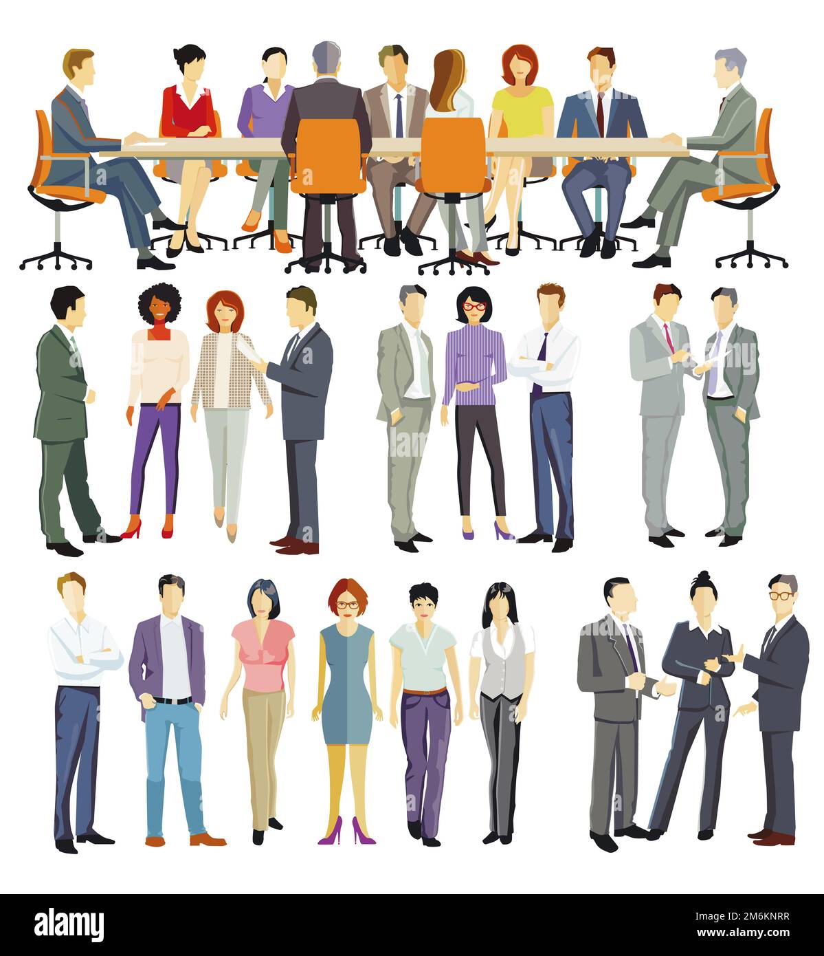 Business seminar, presentation, conference, illustration Stock Photo ...