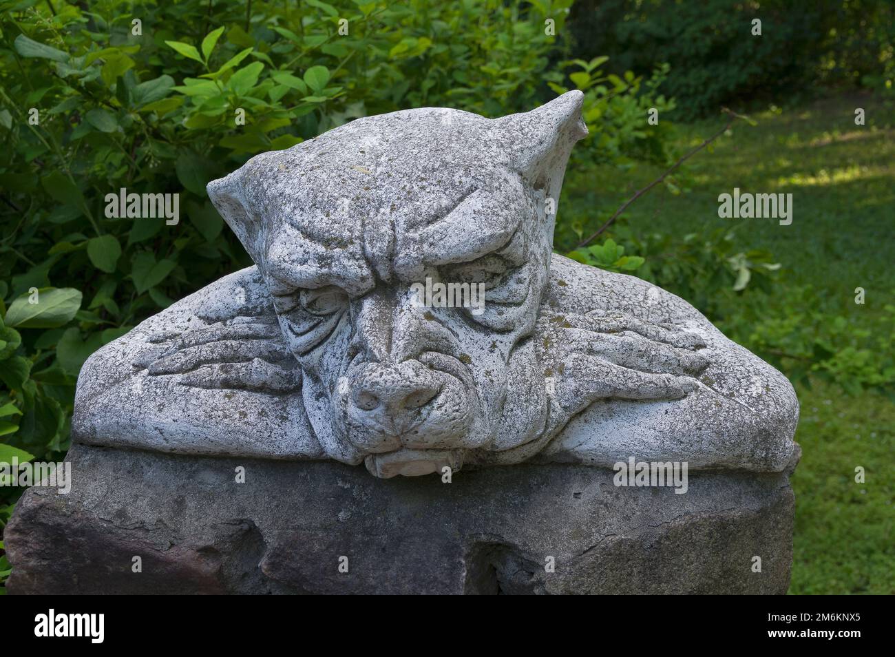 Funny sculpture in the park - fairy monster Stock Photo - Alamy