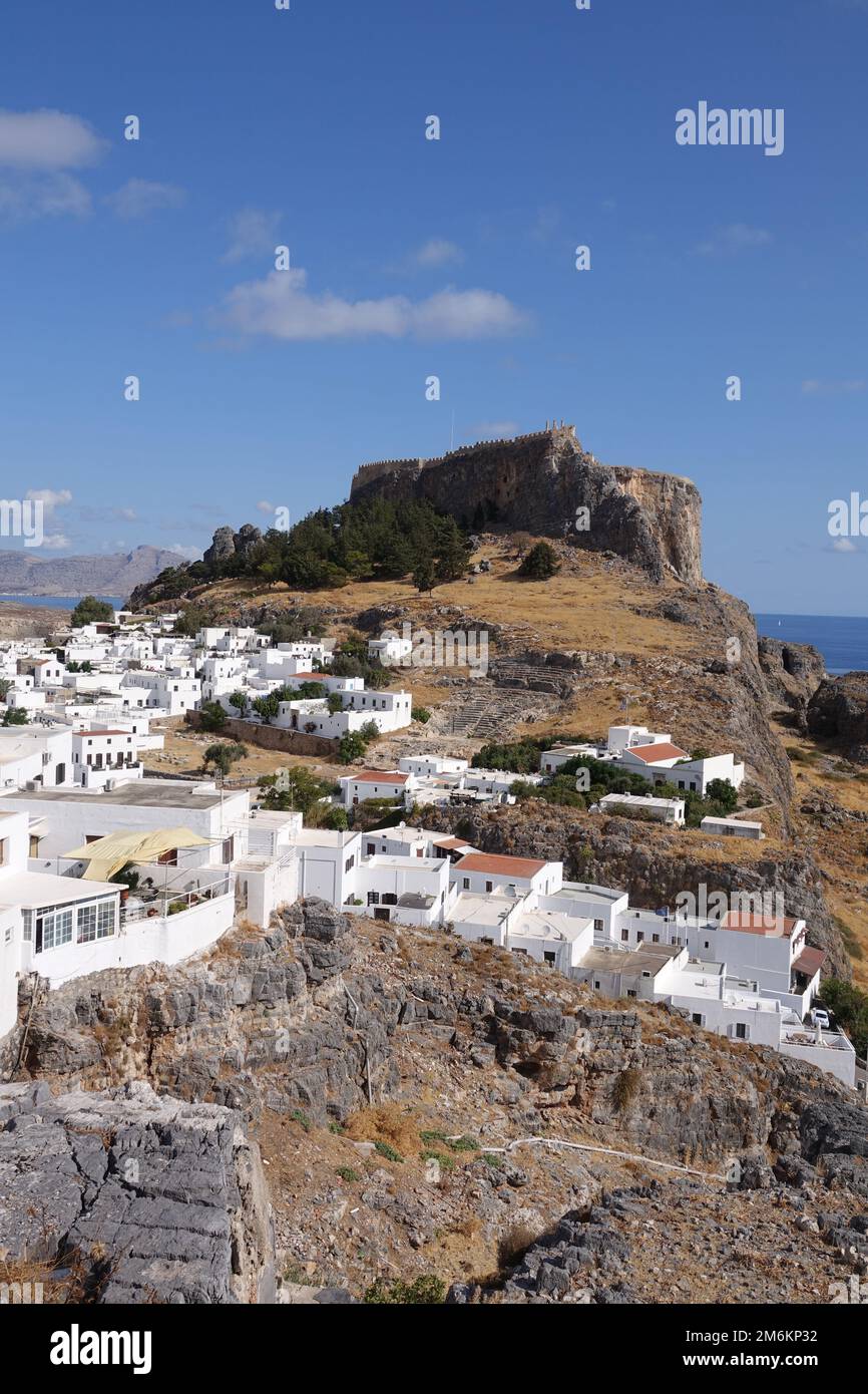 Lindos on Rhodes Stock Photo - Alamy