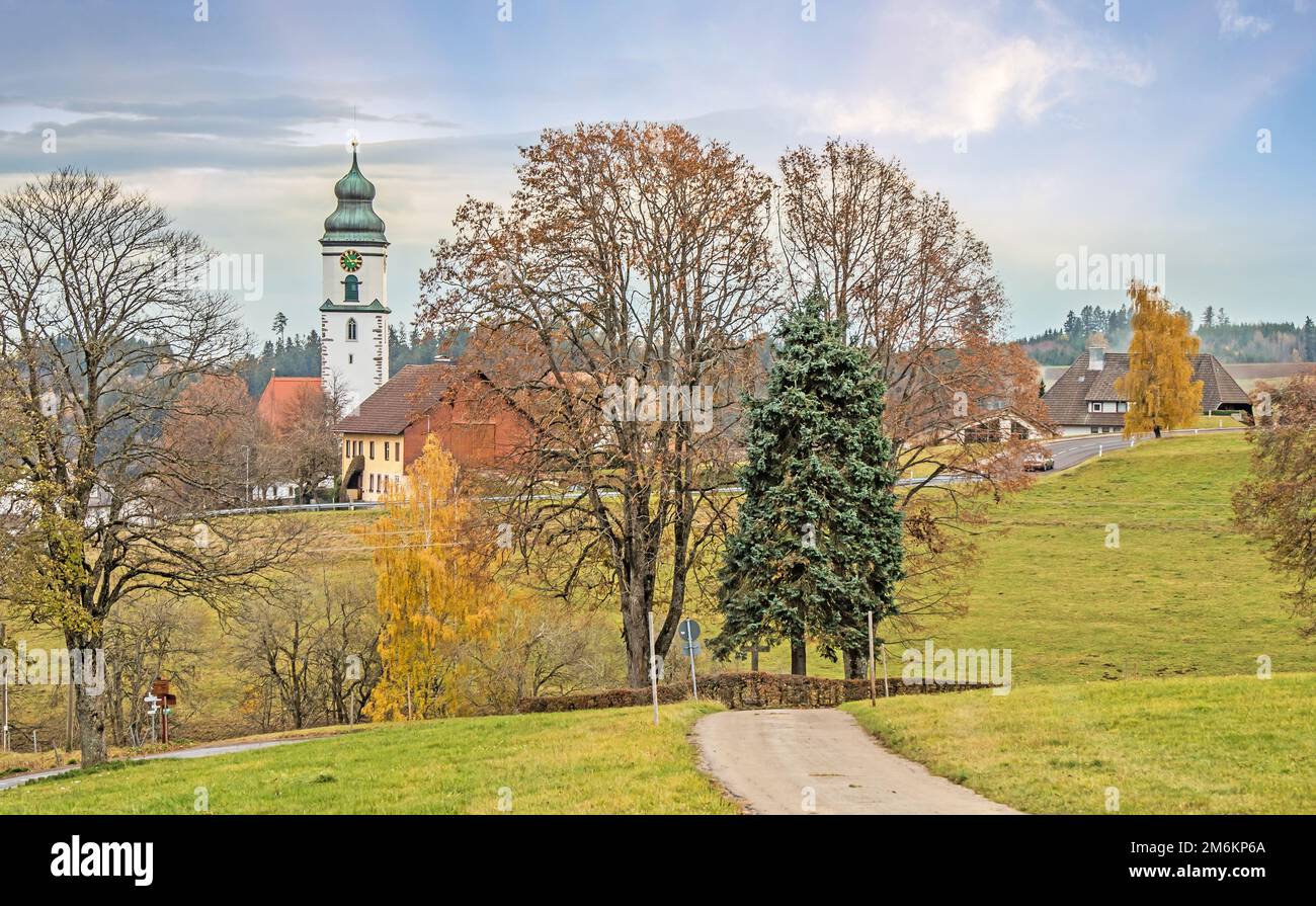 Church St. Fides Grafenhausen, Black Forest, district Waldshut Stock ...