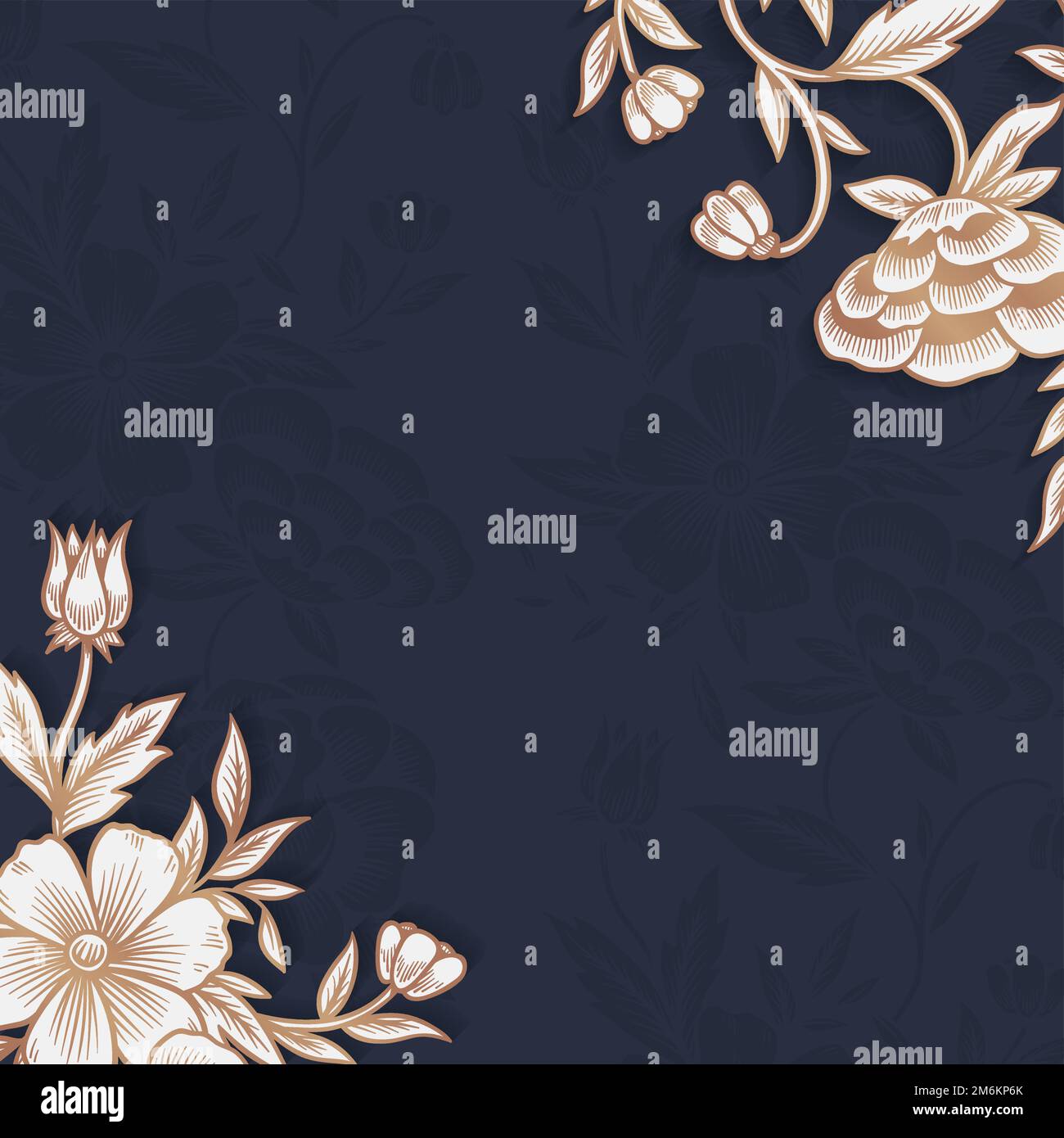 Blank colorful hand drawn floral background Stock Vector Image & Art ...