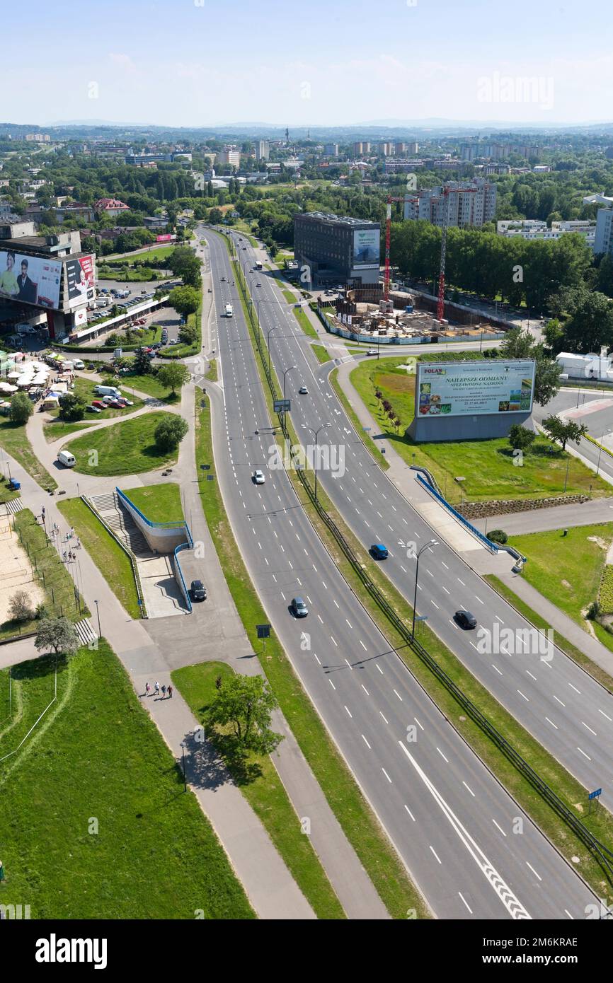 Have a bird's eye view of Krakow city landscape Stock Photo - Alamy