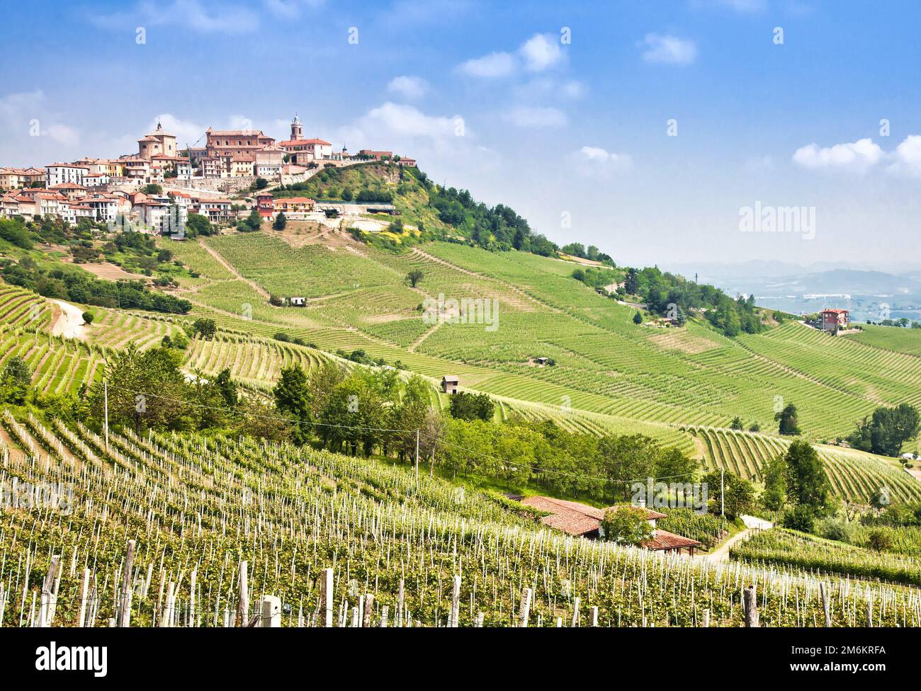 La Morra. Traditional village close to Barolo and Alba, Piedmont Region ...