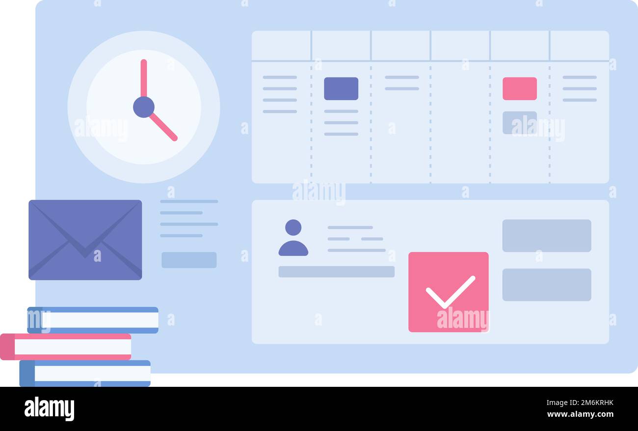 Time management vector icon clock and schedule Stock Vector Image & Art ...