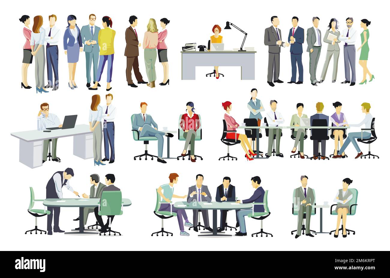 Business seminar, presentation, conference, illustration Stock Photo ...