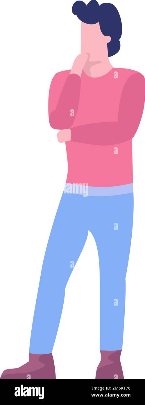 Man thinking vector icon business person character Stock Vector Image ...
