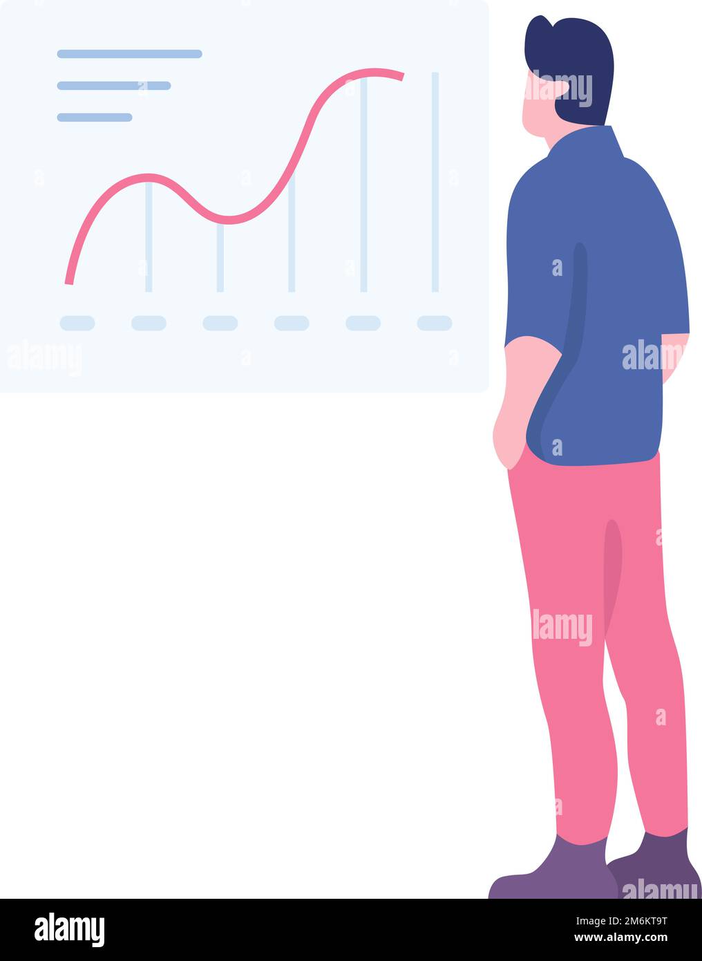 Man analyzing graph vector icon work data chart Stock Vector Image ...
